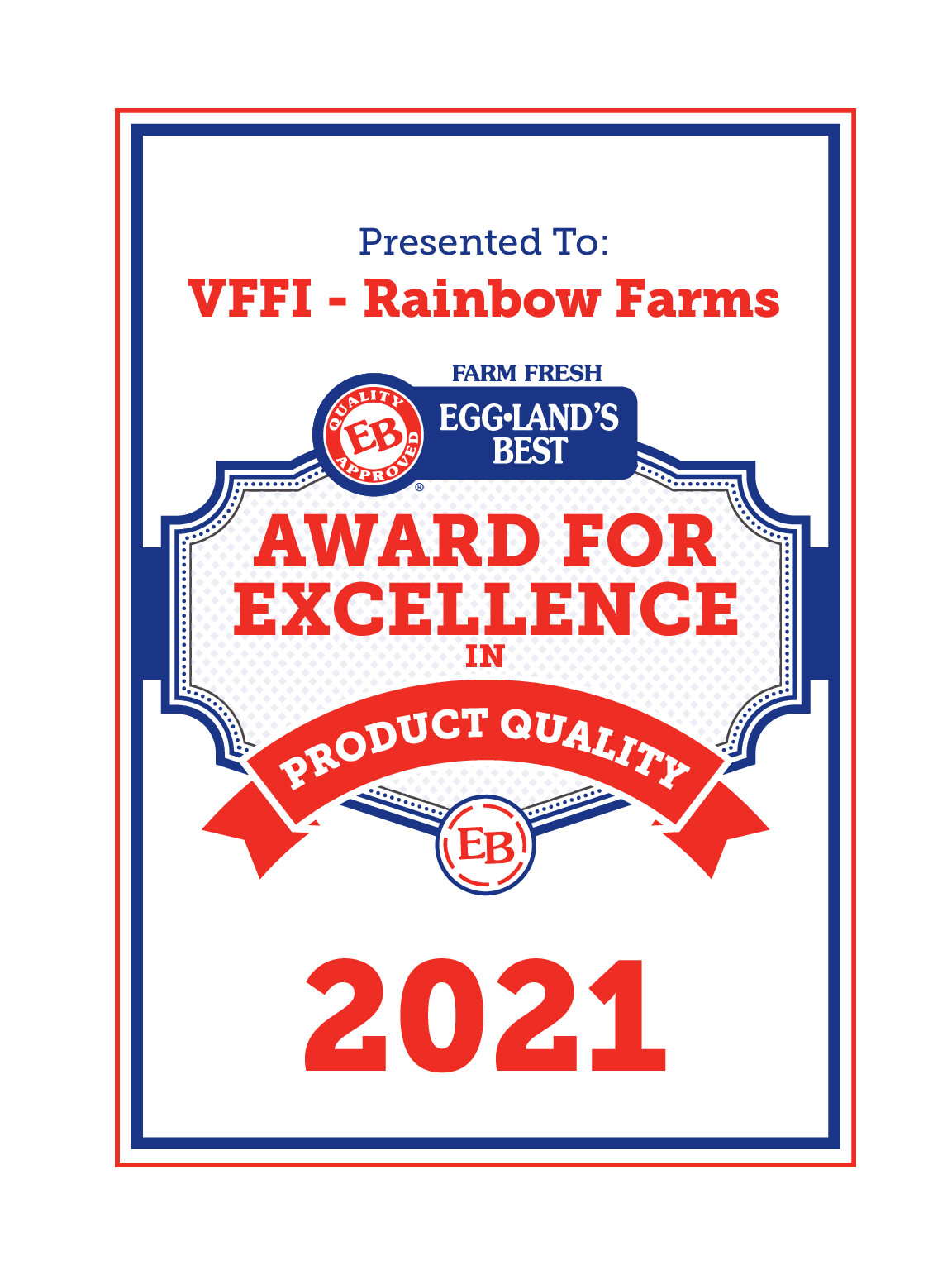 Eggland's Best Award of Excellence